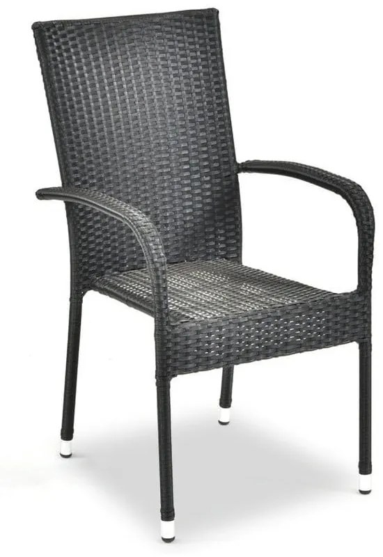 Černá zahradní židle z umělého ratanu Debut Paris