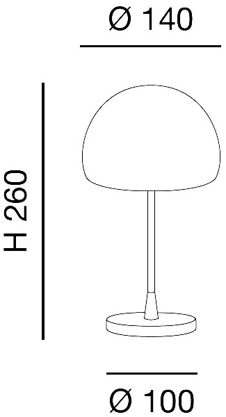 Fabas 3569-30-101 Gaia, dotyková stolní lampa černý kov/mléčné sklo 1xG9 33W, výška 26cm