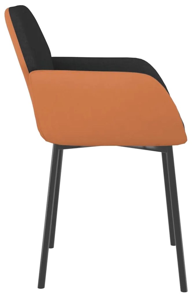 Jídelní židle 2 ks černé textil a umělá kůže - Default Title