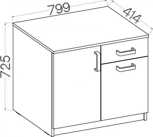 Falco Komoda Matylda 820 dub artisan