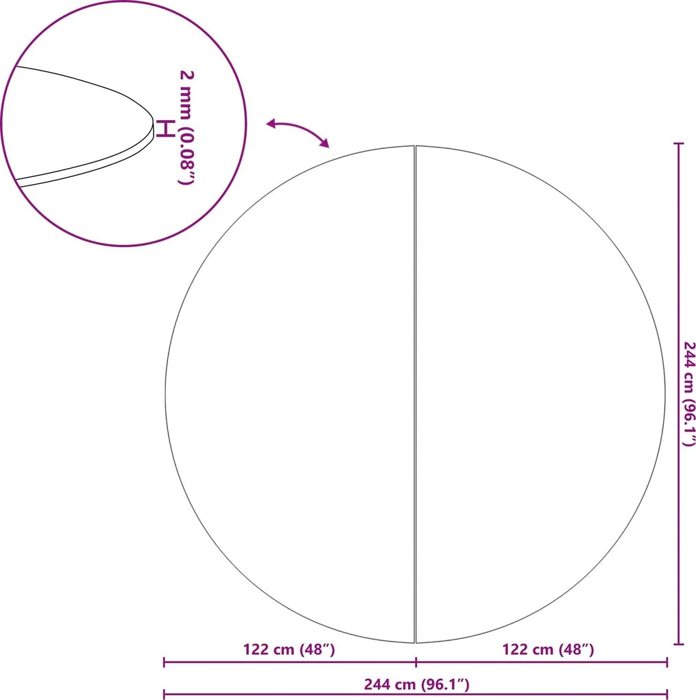 vidaXL Podložka pod bazén polyesterová geotextilie, 1 mm [42009103] Barva: světle šedá, Velikost: Ø 306 cm