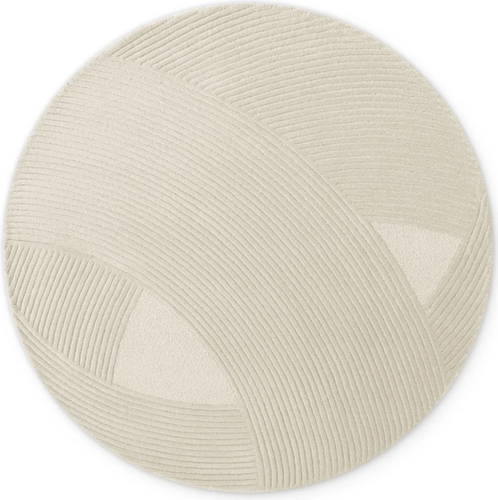 Ted Baker, Kusový koberec Ted Baker Kensington 106399 Cream kruh, 160x160, bílá, kancelář