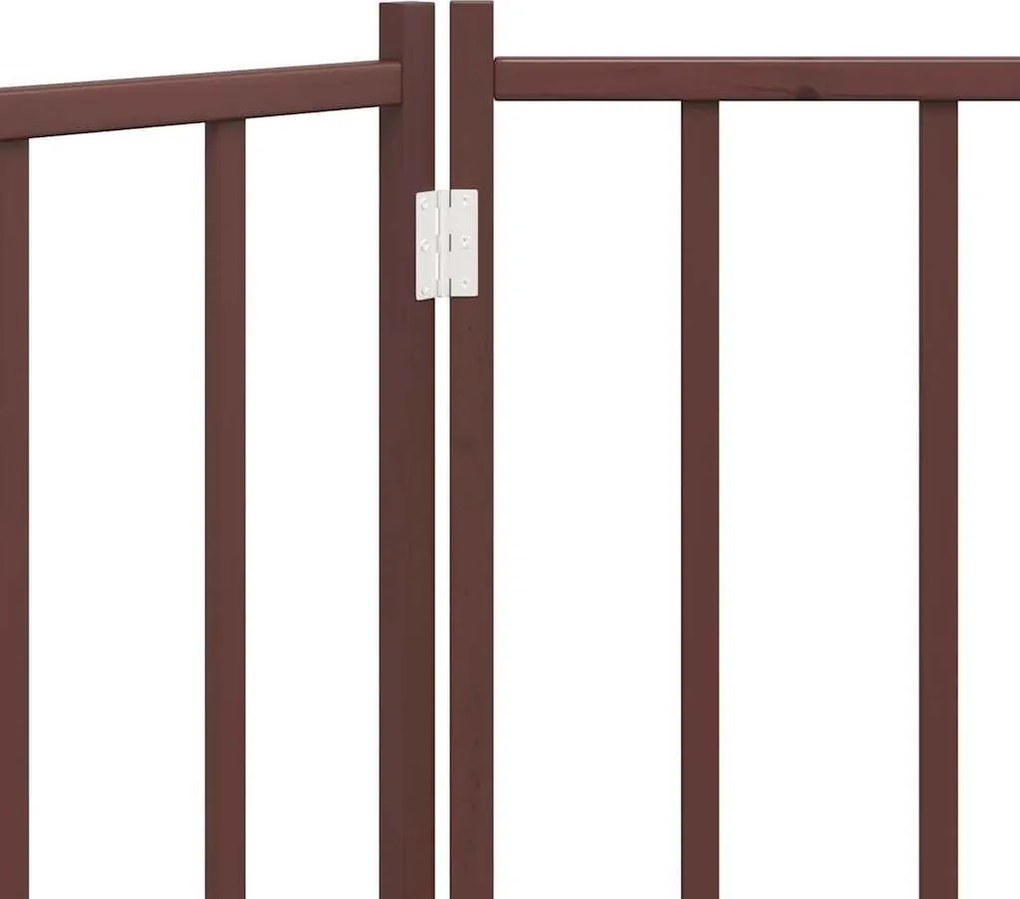 vidaXL Zábrana pro psy skládací 3 panely 150 cm masivní jedle [352276] Barva: hnědý dub