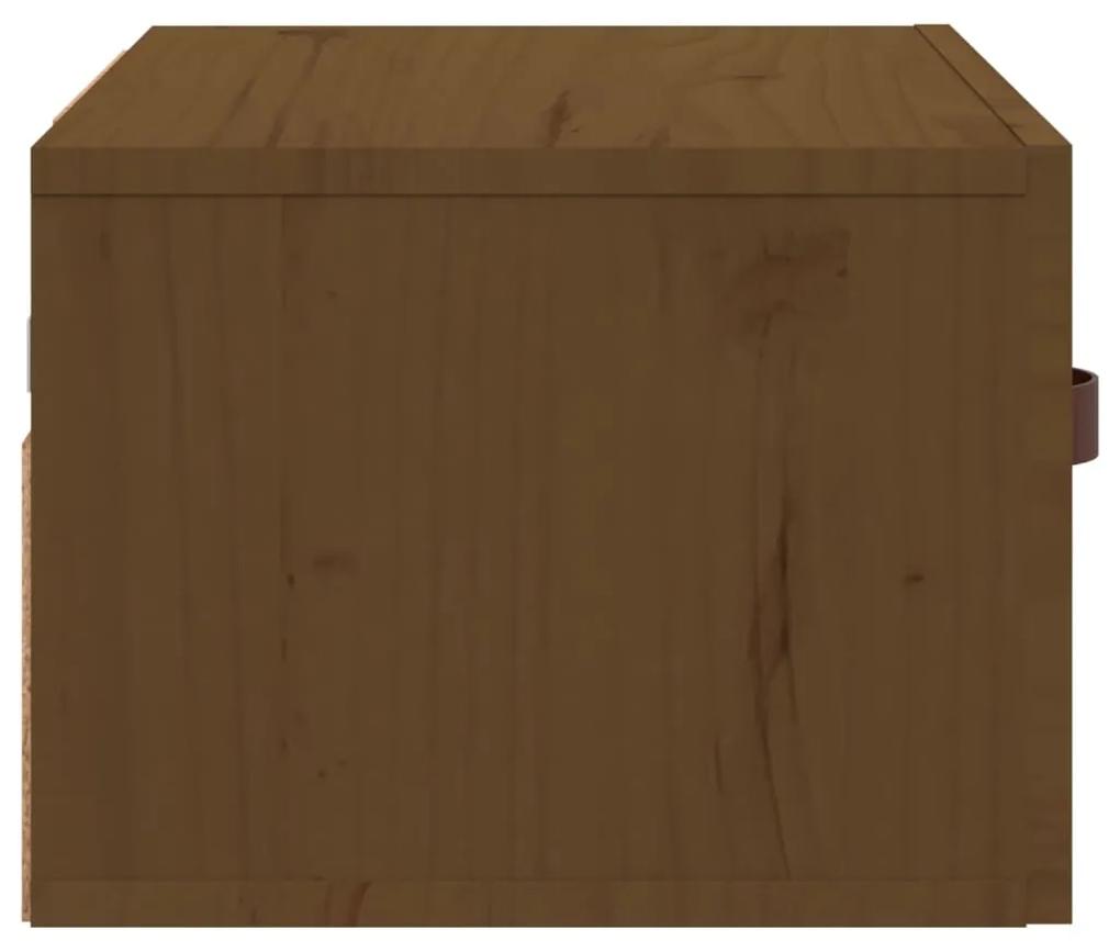Nástěnný noční stolek medově hnědý 40 x 29,5 x 22 cm
