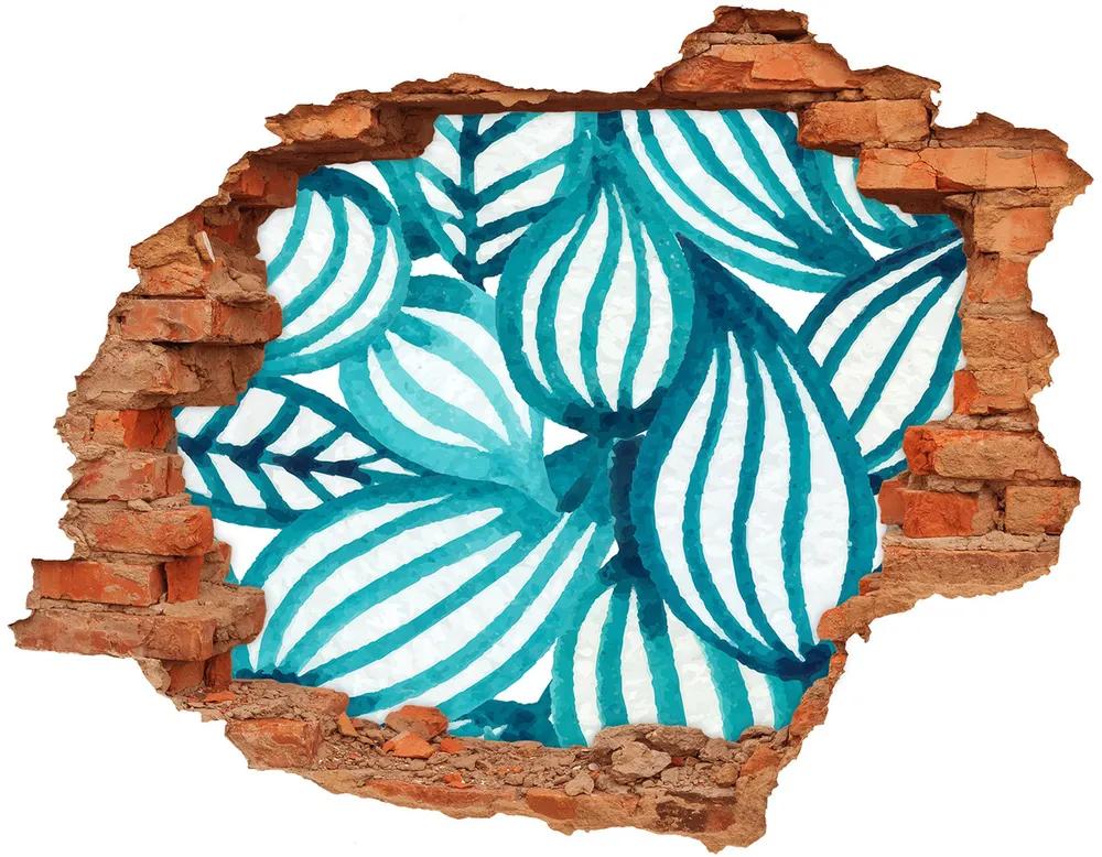 Wallmuralia 3D díra na zeď Květinový vzor 90x70 cm