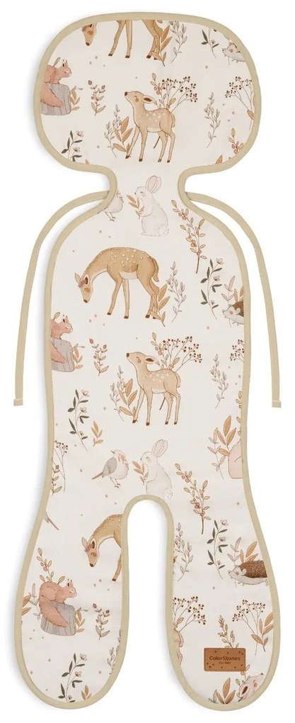 Vložka do autosedačky proti pocení Forest Friends Beige M 9-36 kg