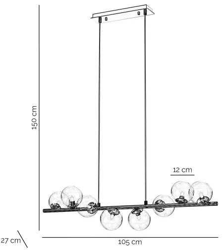 ONLI - Lustr na lanku KIMBERLY 8xG9/6W/230V lesklý chrom