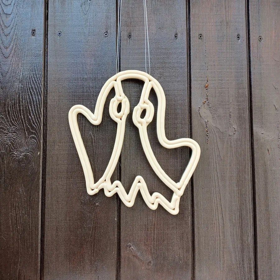ECOprint ozdoba duch 30 cm bílá, 3D tisk, plast, venkovní