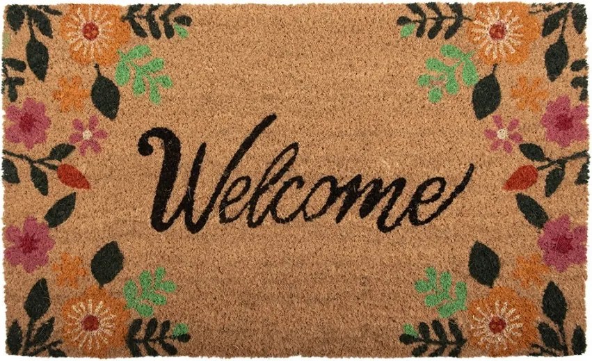 Kokosová rohožka s nápisem Welcome - 75*45*1 cm