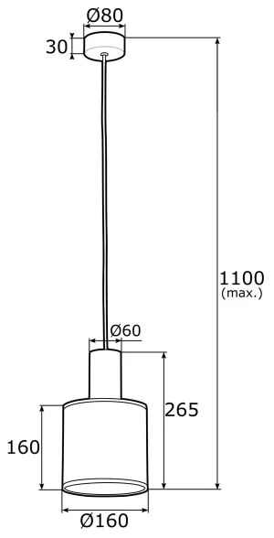 Argon 4248 - Lustr na lanku HERMAN 1xE27/15W/230V mosaz/černá
