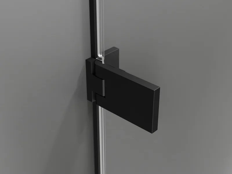 Mexen Lunar-F, skládací sprchový kout levý 100 x 80 cm, 8mm čiré sklo, černý profil, 836-100-080-70-00-L