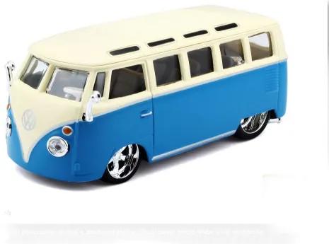 Bburago Plus Volkswagen Van Samba Blue/White 1:32