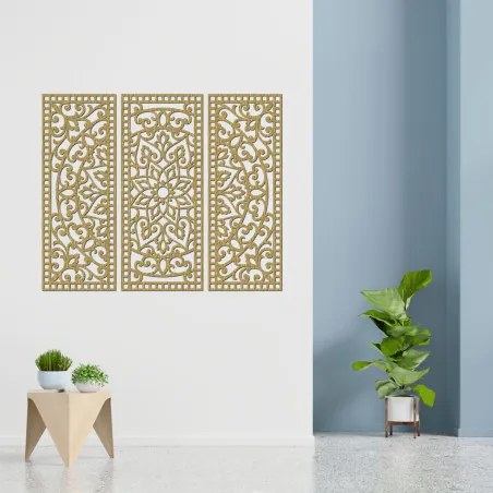 Nástěnná dekorace třídílný panel mandala | SENTOP PR0514-A