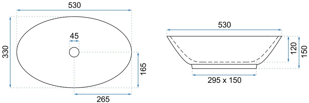 Keramické umyvadlo na desku REA PAMELA bílé