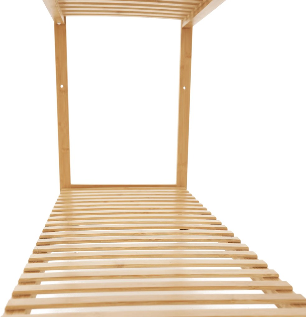 Šatní organizér, přírodní bambus, MELAR