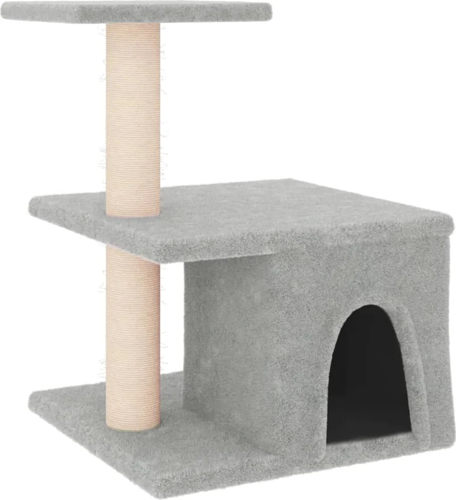 Škrabadlo pro kočky se sisalovými sloupky světle šedé 48 cm 171787