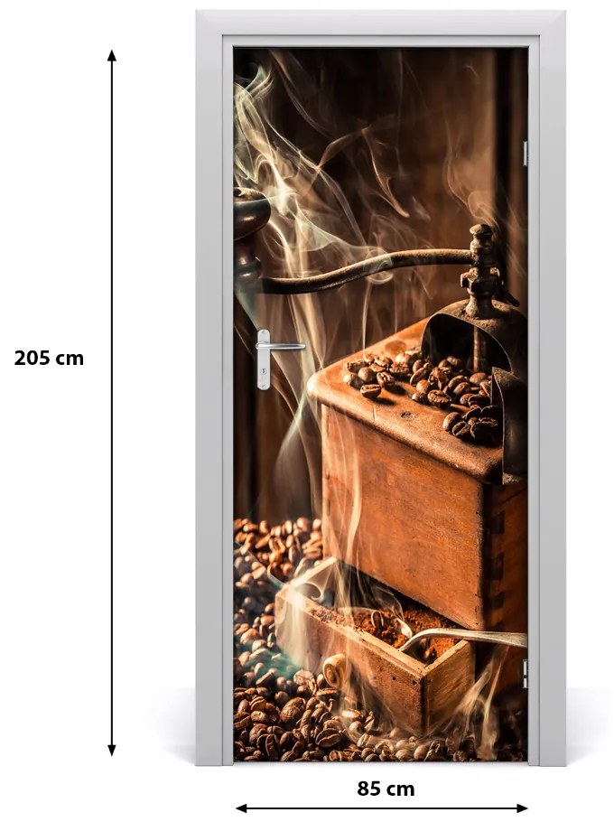 Fototapeta na dveře samolepící zrnka kávy 85x205 cm