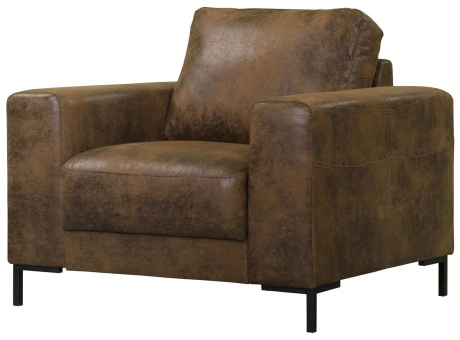Hnědé křeslo z imitace kůže Lofty Lilly – Miuform