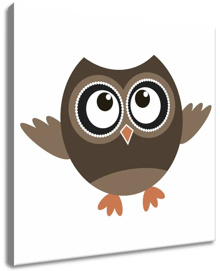 Gario Obraz na plátně Malá hnědá sova Rozměry: 30 x 30 cm