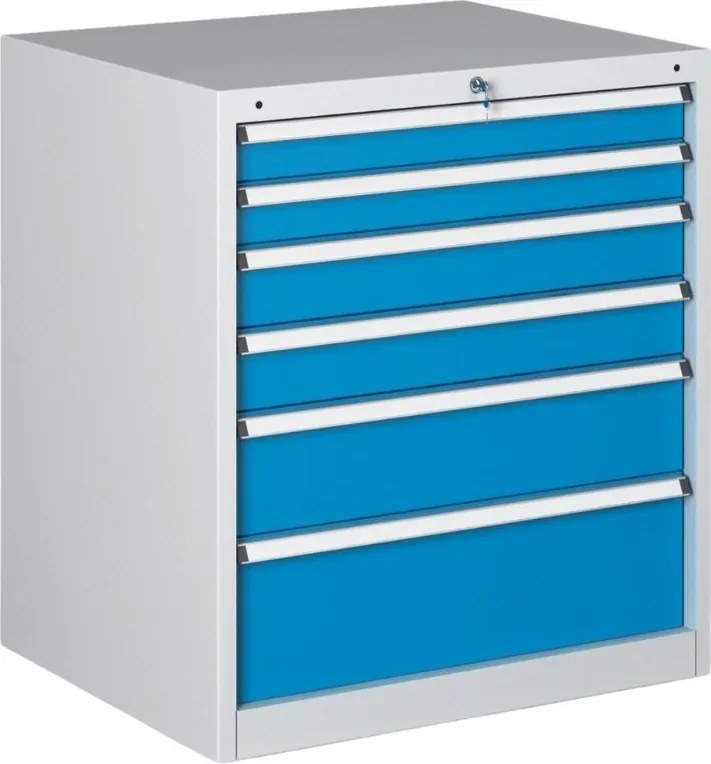 Dílenská zásuvková skříň na nářadí G345, 6 zásuvek, 723 x 580 x 800 mm