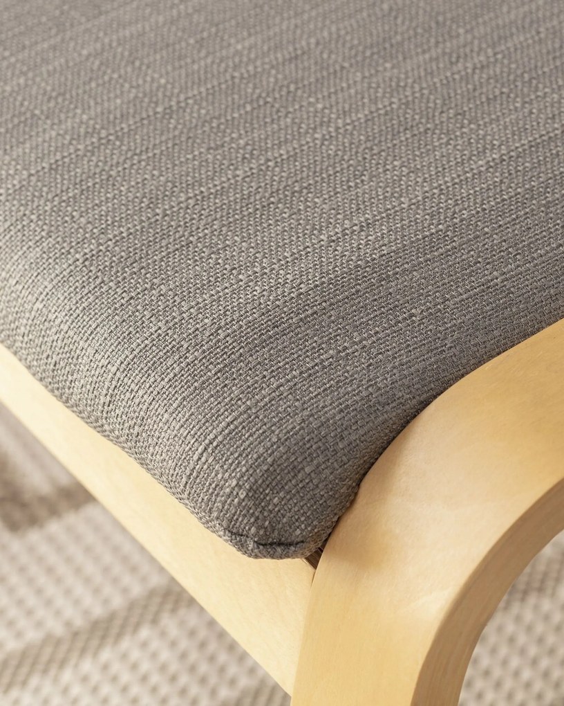 Sedák na křeslo IKEA Poäng II barva béžová látka pletený vzor