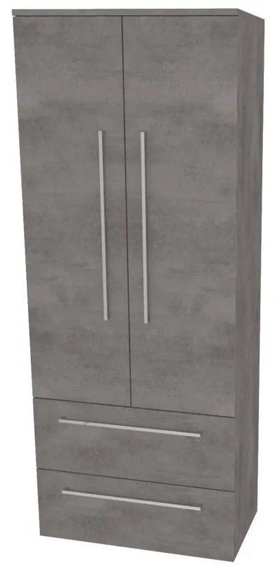 Mereo Mereo, Bino, koupelnová skříňka vysoká 163 cm, dvojitá, Multidecor, CN699BET2