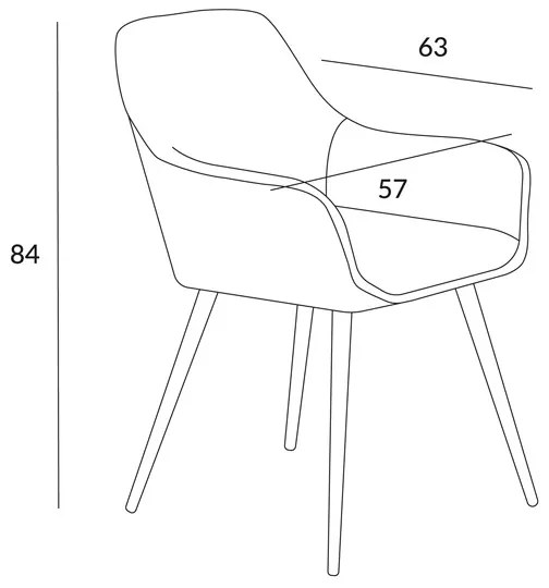 Jídelní židle CHERRY sametová růžová ALL 999158