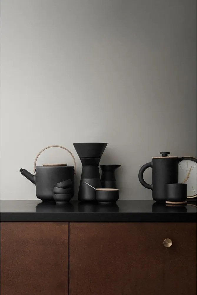 Černá kameninová konvice na čaj 1,25 l Theo – Stelton