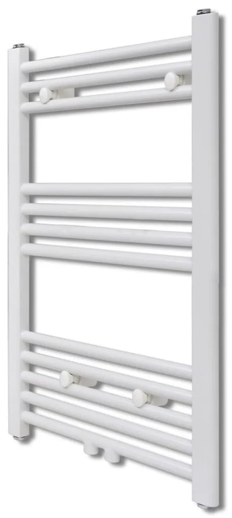 140842 vidaXL Žebříkový radiátor na ručníky rovný ústřední topení 600 x 764 mm