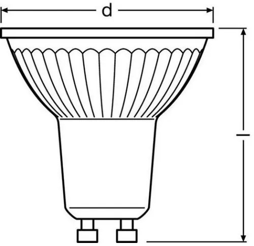 LED žárovka GU10 PAR16 OSRAM PARATHOM 8,3W (80W) teplá bílá (2700K) stmívatelná, reflektor 36°