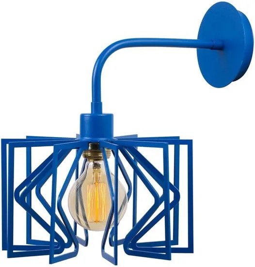 Modrá nástěnná lampa Radius Drop