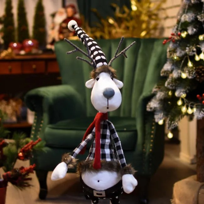 Vánoční figurka látkového soba 110 cm