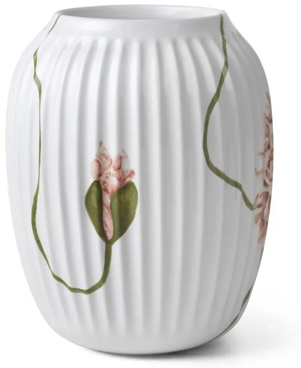 KÄHLER Porcelánová váza Hammershøi Poppy 20 cm, růžová barva, bílá barva, porcelán