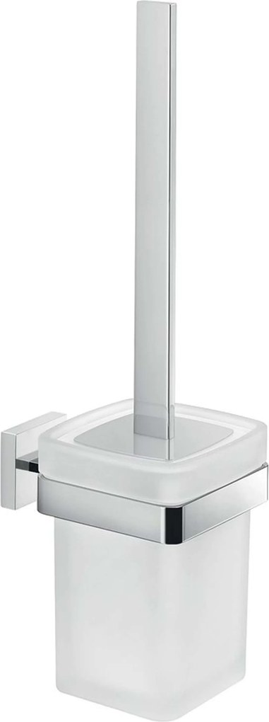 Sapho Gedy Elba - WC štětka závěsná, mléčné sklo, chrom A033313