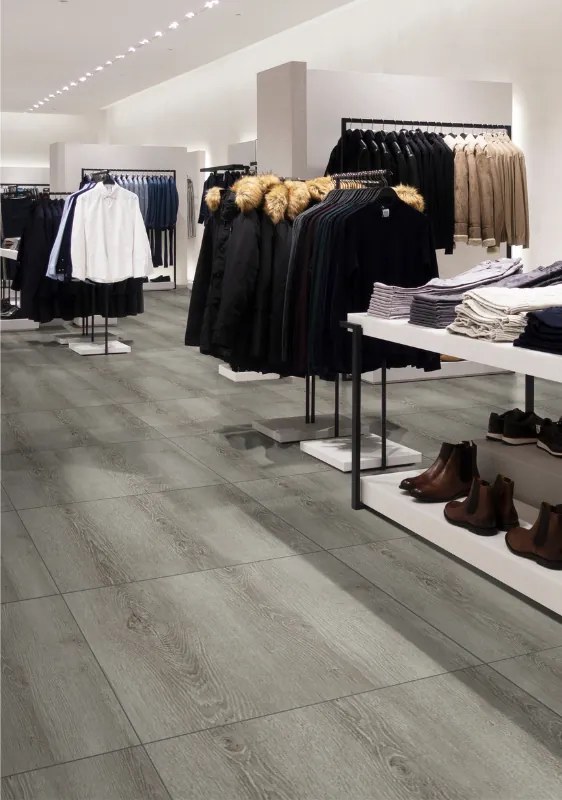 Dlaždice Fortelock Business, 668 x 668 mm, grafit/skandinávský dub