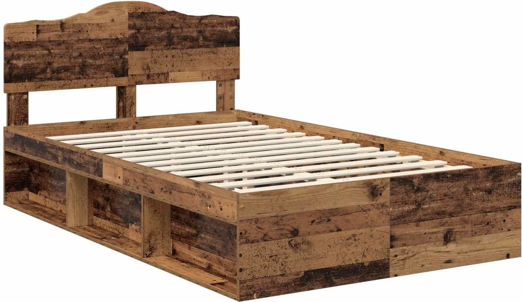 Rám postele Staré dřevo 135 x 190 cm Masivní borové dřevo 3412914