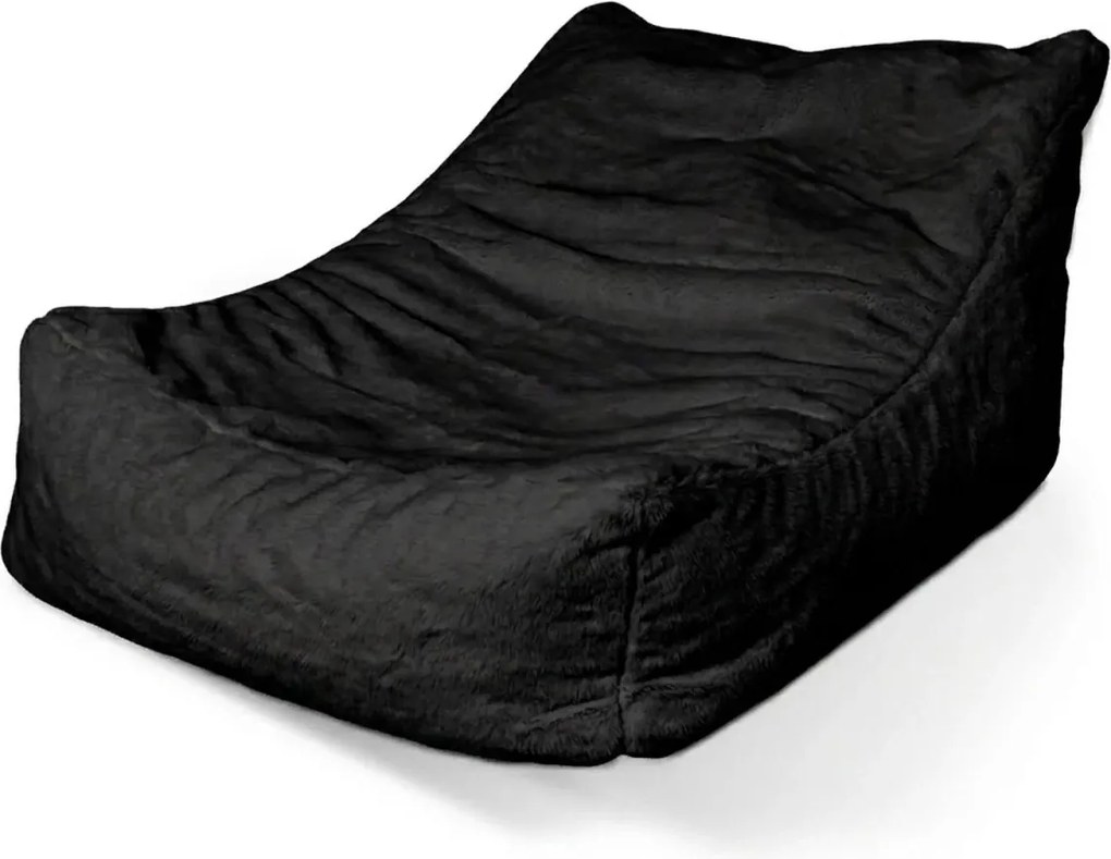Sablio Sedací vak Lounge SOFTY - Midnight Black - 80 x 95 x 50 cm