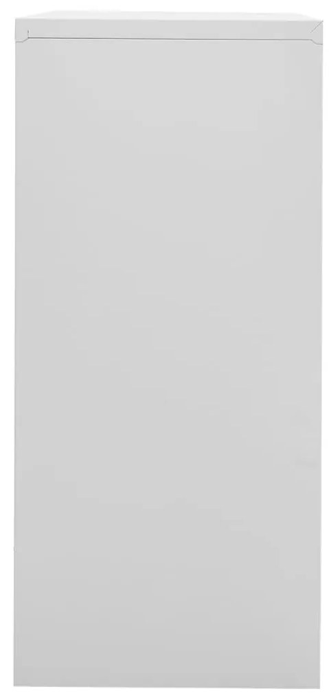 Kancelářská skříň světle šedá 90 x 46 x 103 cm ocel - Default Title