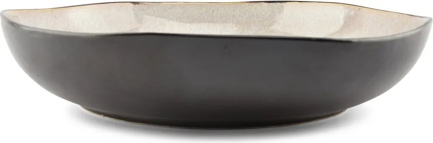 Černá/béžová mísa z kameniny ø 32 cm Lunar – Salt&Pepper