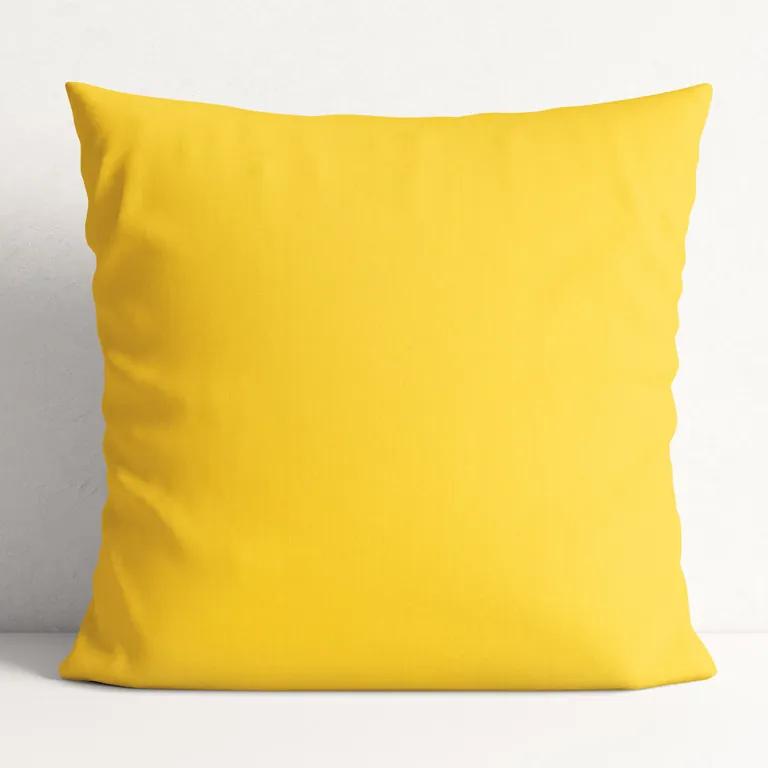 Goldea bavlněný povlak na polštář - žlutý 45 x 45 cm