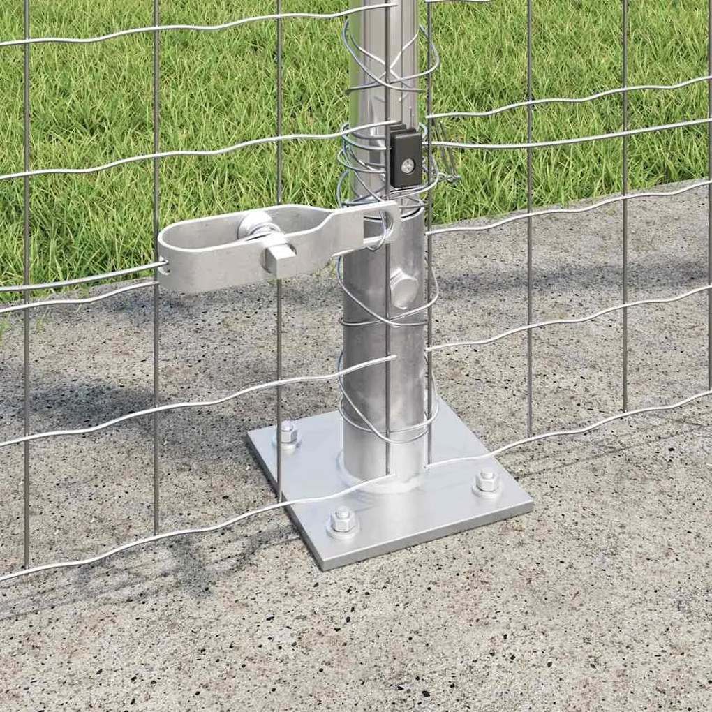 Zahradní euro plot s betonovým základem 10 x 1,6 m Stříbrná 3350996