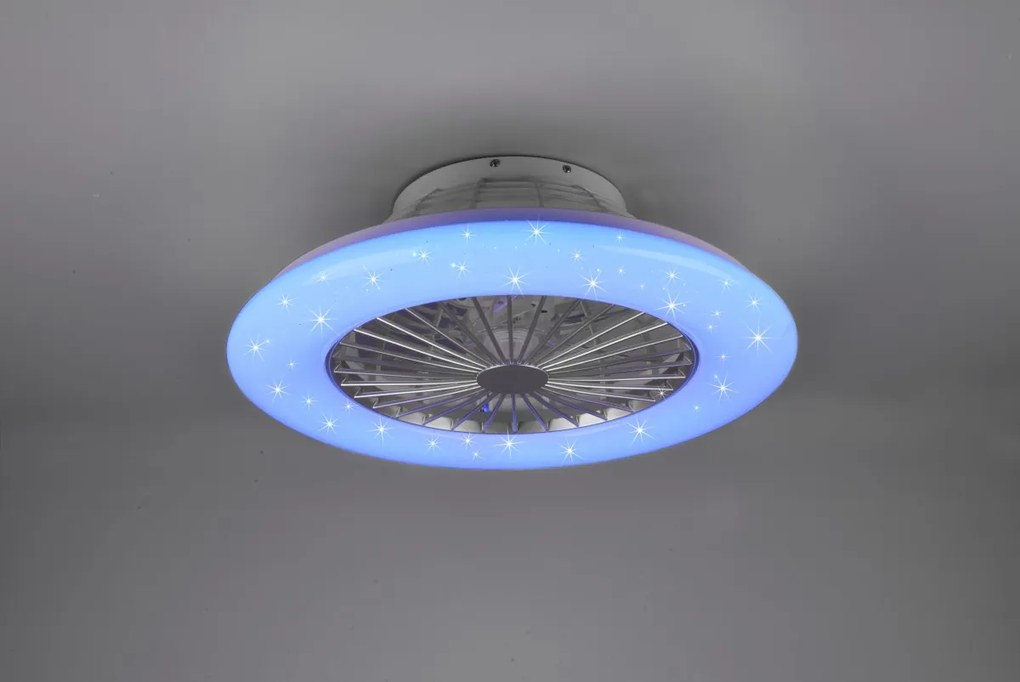 Trio R62522987 LED stropní svítidlo s ventilátorem Stralsund 1x30+9W | 2200lm | 3000 - 6500K | RGB