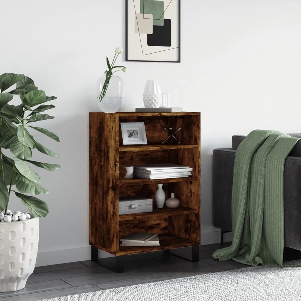 Skříň highboard kouřový dub 57 x 35 x 90 cm kompozitní dřevo
