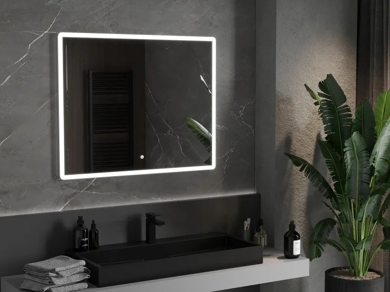 Mexen Navia, LED koupelnové zrcadlo s podsvícením 100 x 80 cm, 6000K, ochrana proti zamlžování, 9803-100-080-611-00