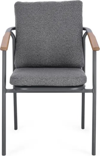 BIZZOTTO Zahradní židle LEONIDA tmavě šedá 8051836784918