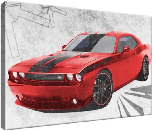 Obraz na plátně Dodge Challenger Blacktop 30x20cm 1703A_1T