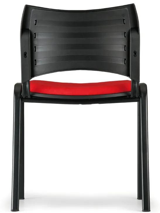 Konferenční židle SMART, chromované nohy, bez područek, modrá