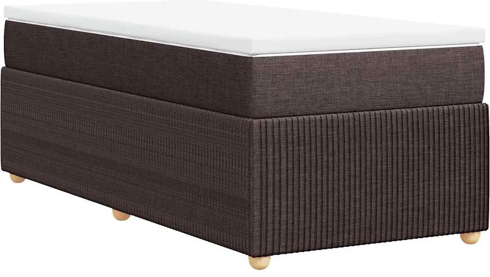 Box spring postel s matrací tmavě hnědá 80x200 cm textil 3285528