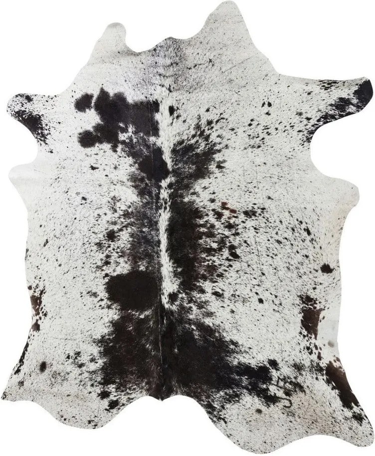 Bílo-hnědý koberec z hovězí kůže Kare Design Hide, 190 x 150 cm