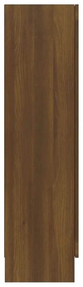 Petromila Vitrína hnědý dub 82,5 x 30,5 x 115 cm kompozitní dřevo